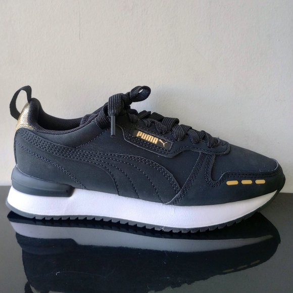 Puma | Shoes | Puma Womens R78 Raw Metallics Athletic Sneaker In Black ...